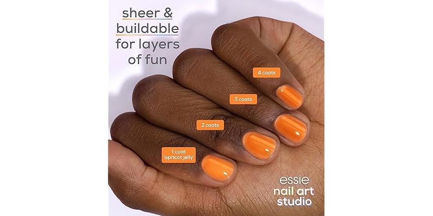 essie Nail Art Studio Jelly Gloss Polish Apricot Jelly