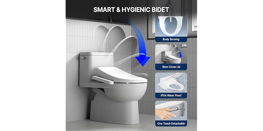 Inus N22 Electronic Bidet Heated Seat & Dryer, Elongated