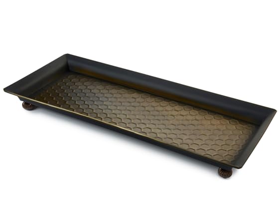 Footed Antique Bronze Finished Boot Tray - Home.Woot