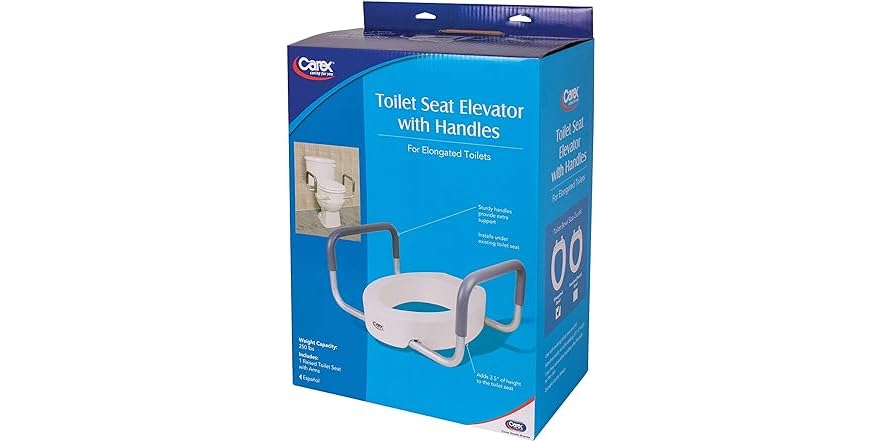 Carex Raised Toilet Seat with Arms