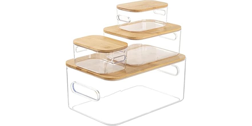 Sorbus 4-Piece Container Set With Lids