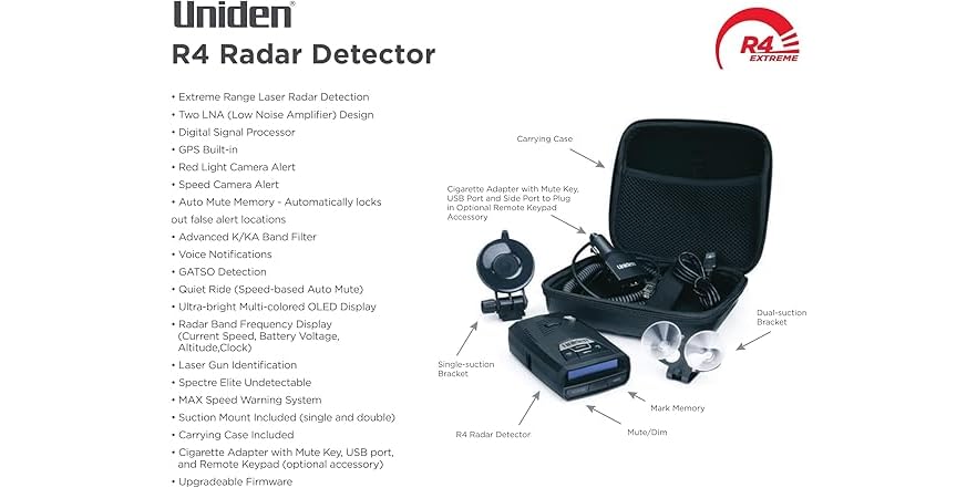 (NEW) Uniden R4 Extreme Long-Range Laser/Radar Detector