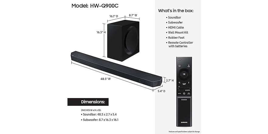 Samsung HW-Q900C 7.1.2ch Soundbar