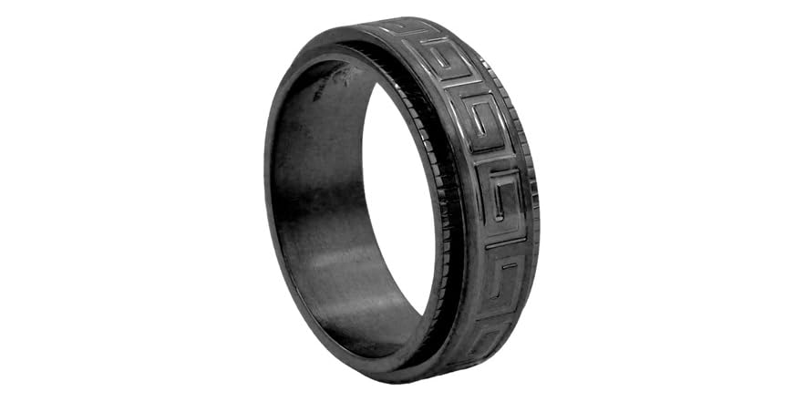 Greek Key Spinner Ring