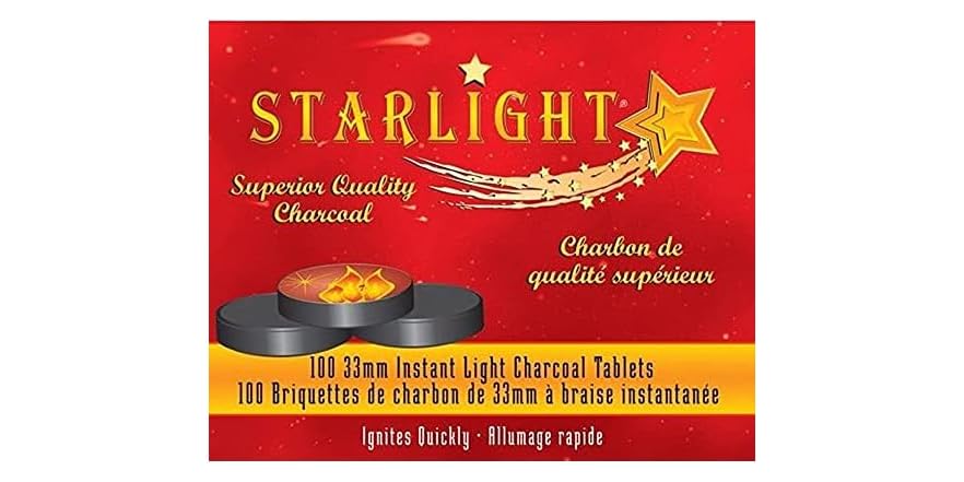 Starlight Charcoal Box of 100 Quick Lite