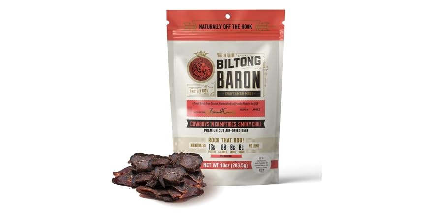(3 Pack) Biltong Baron Mega Pack 10oz Bags Variety