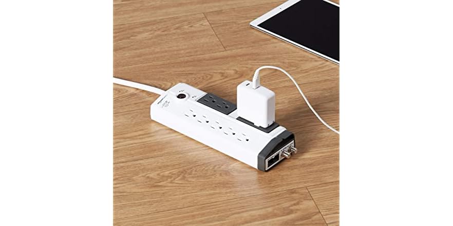 AmazonBasics Rotating 9-Outlet Surge Protector Power Strip