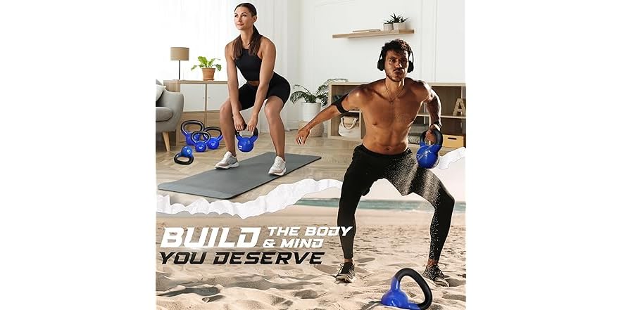 Yes4All 45 lb - Pair Kettlebell Vinyl Co