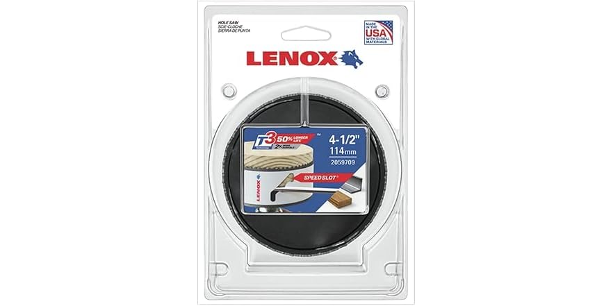 Lenox HOLESAW T3 UA K72L 4 1/2 114MM Clam