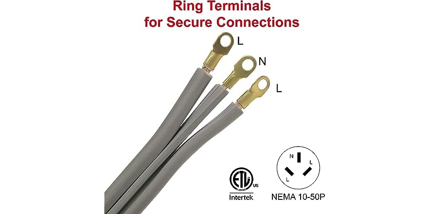 Clear Power 6ft 6/2-8/1 SRDT Range Cord, 3-Wire 50A