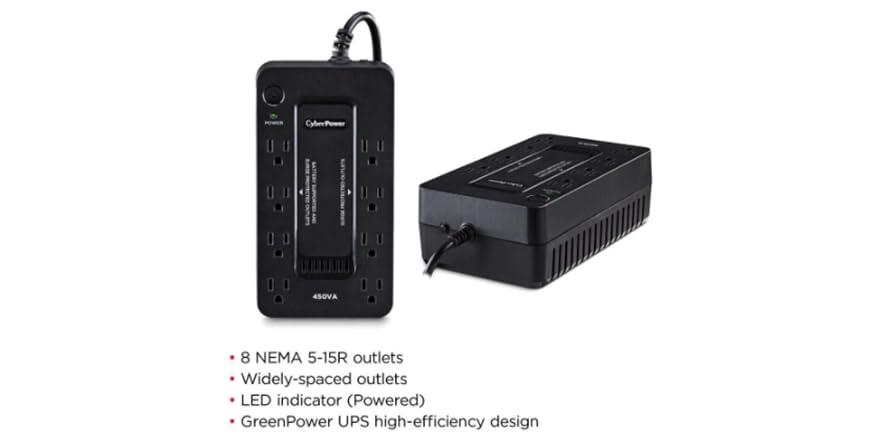 CyberPower SE450G1 8-Outlet Battery Backup