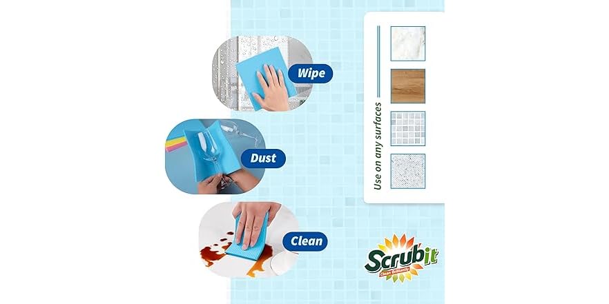 (12 Count) SCRUBIT Swedish Dish Cloths