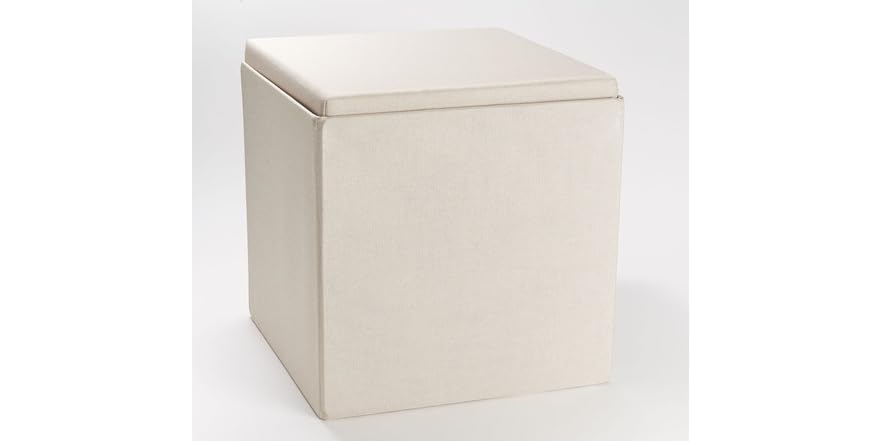 16" Collapsible Ottoman w/Inset Lid Tray