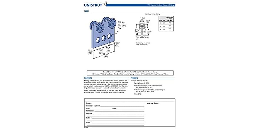 Unistrut 4 Wheel Trolley Assembly