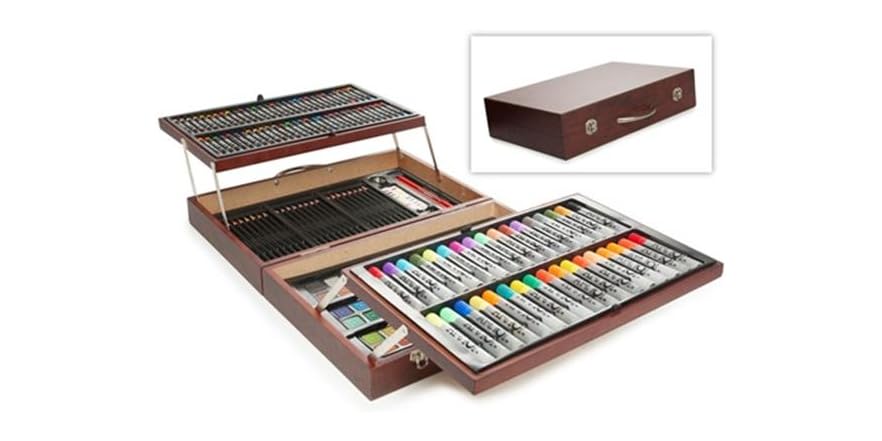 Art 101 177pc Wooden Case Art Set