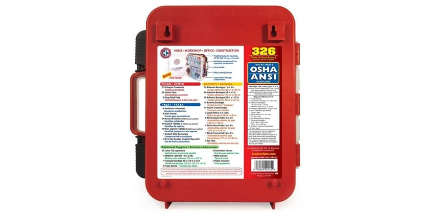 326-Piece Wall Mountable First Aid Kit
