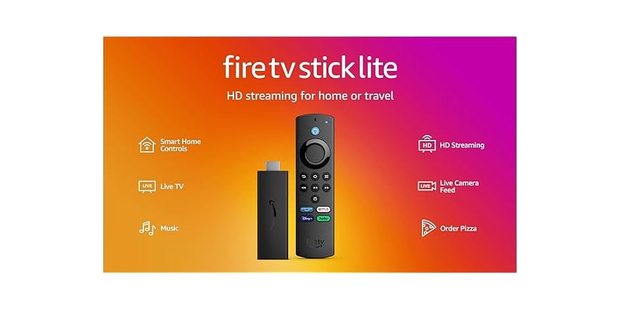 (New) Amazon Fire TV Stick Lite, Alexa Voice Remote Lite (2nd Gen ...