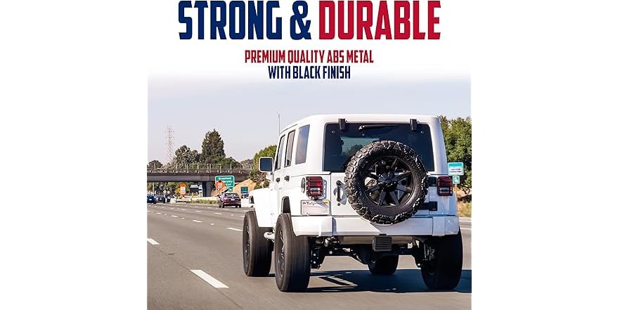 Zone Tech GA0084 USA American Flag Hitch Cover Black