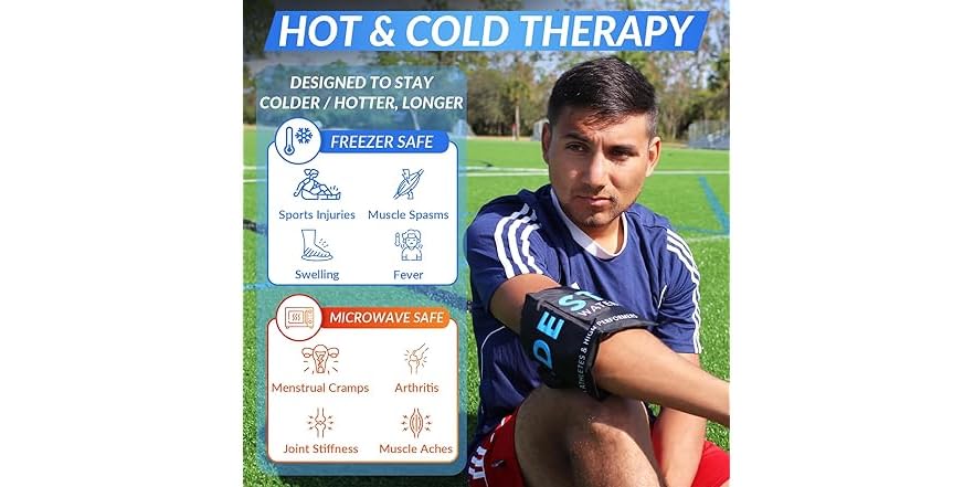 Coldest Gel Ice Pack Flexible Compress with Straps