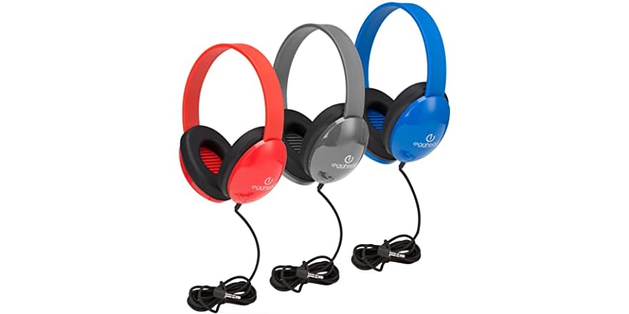 Egghead Heavy-Duty Kids' Headphones (Pack of 10)