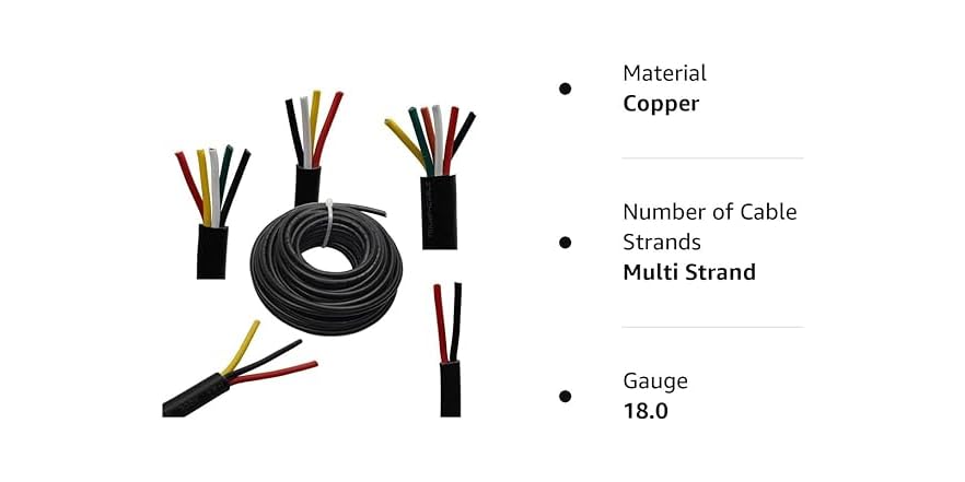 18 Gauge 6 Conductor Wire, 25ft
