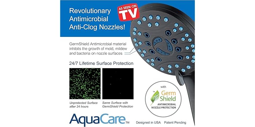 AquaCare Shower Head Combo w/ Germ Shield