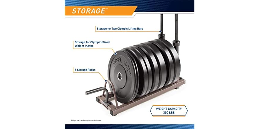 Steelbody Plate and Olympic Bar Rack Organizer