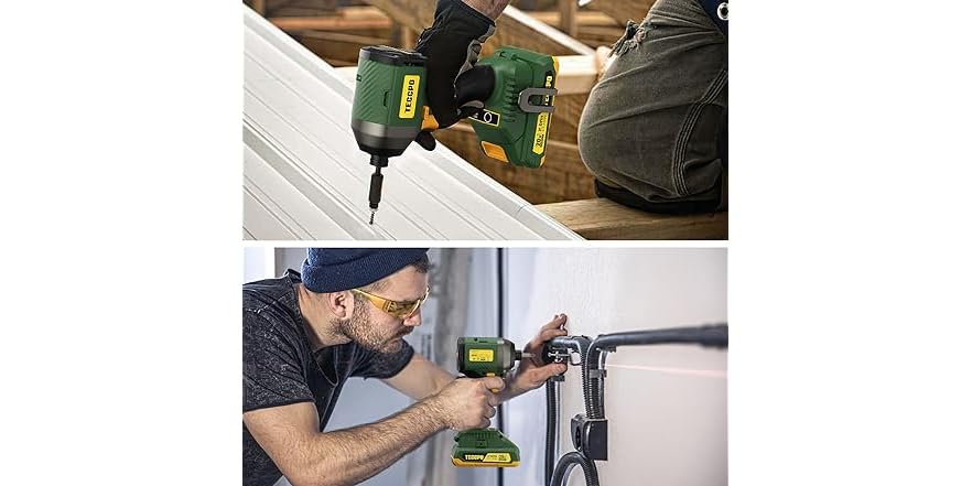 TECCPO 20V Brushless Cordless Impact Driver Kit
