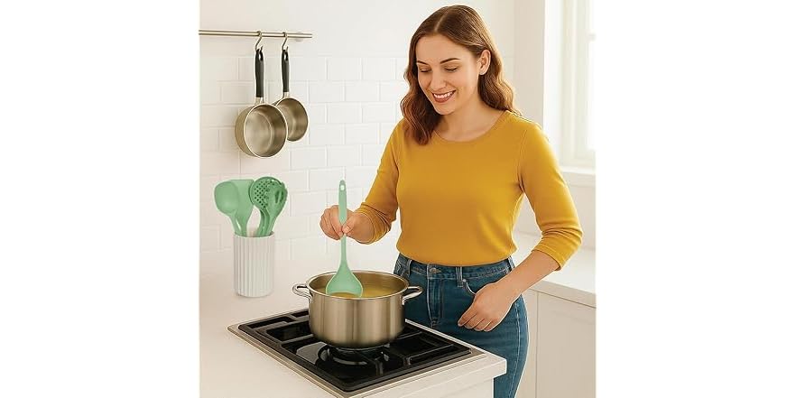Glad Kitchen Utensils Set, 8pcs -Teal Green