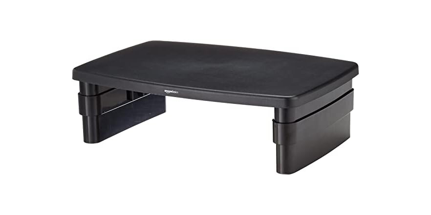 Amazon Basics Adjustable Monitor Riser Desk Stand