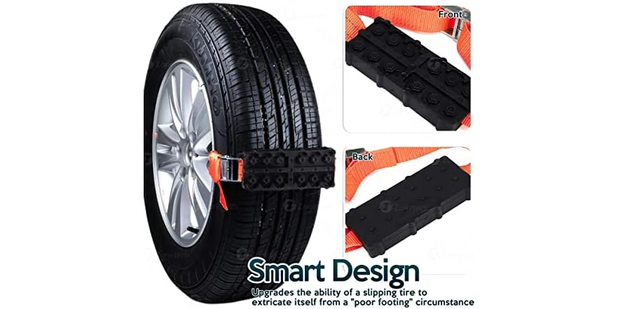 Zone Tech Vehicle Anti-Skid Tire Blocks