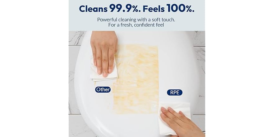 RPE Life Flushable Wet Wipes 6 Large Packs