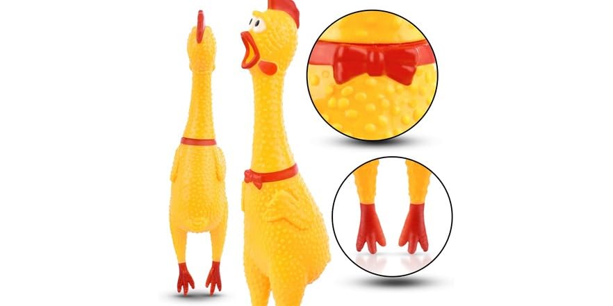 Hilarious Rubber Screaming Chicken Toy