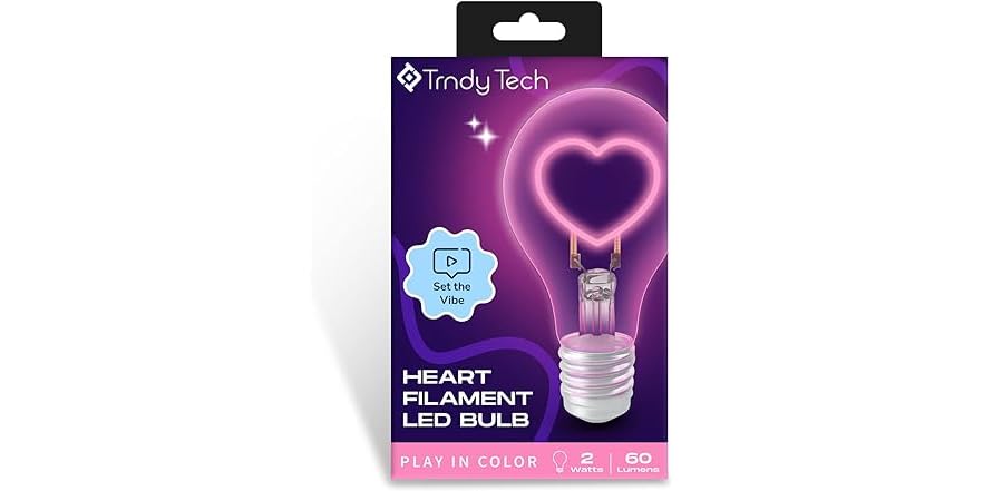 Filament Heart LED Bulb, E26 Base