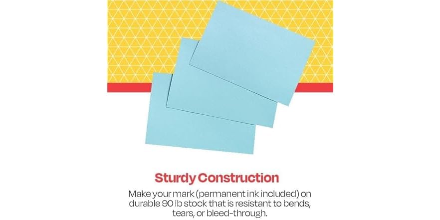 School Smart Index Cards Blue 100ct