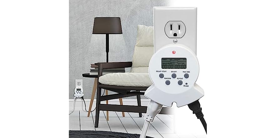 Clear Power 2pk Indoor Timers w/2 Grounded Outlets