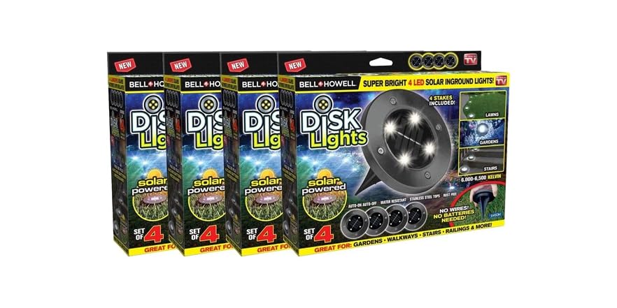 Multi Pack Bell+Howell Solar Disk Lights