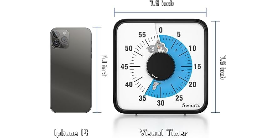 Secura home Secura Home 7.5 Inch Visual Timer, 60 Mi