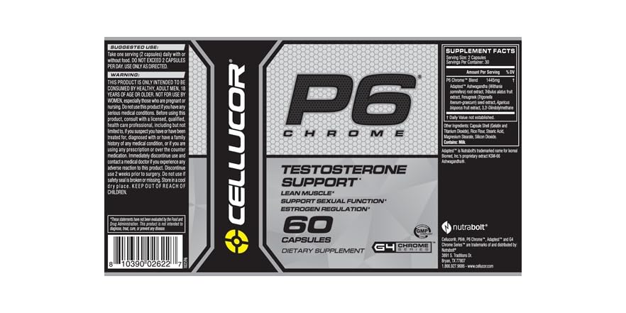 Cellucor P6 Chrome Testosterone Booster