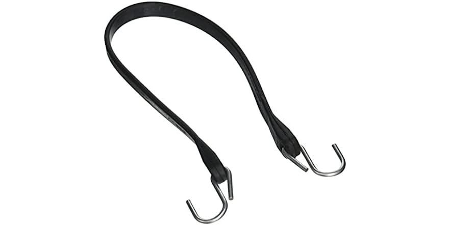 Tarp Strap,21" Black Rubber