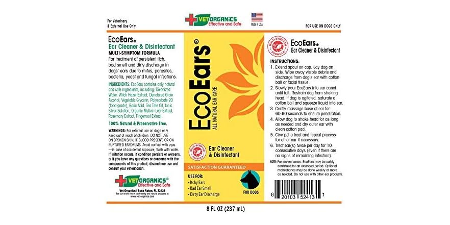 EcoEars Natural Dog Ear Cleaner