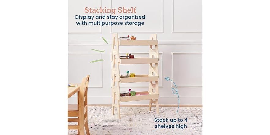 ECR4Kids Adjustable Stacking Shelf with