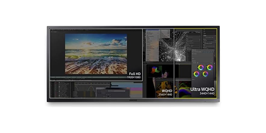 SAMSUNG 34-Inch SJ55W Ultrawide Gaming Monitor (LS34J550WQNX (Open Box)