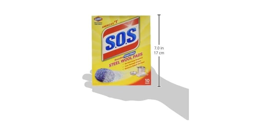 SOS Wool Steel Soap Pads 10 ct