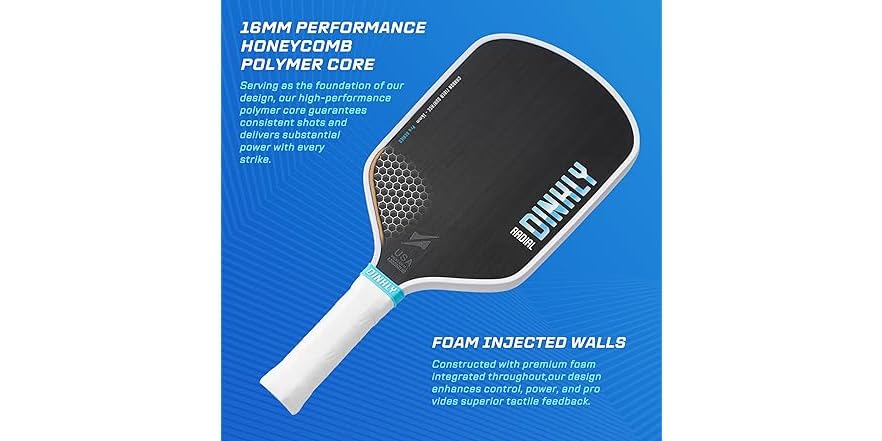 Dinkly Radial Pro Carbon Fiber Pickleball Paddle