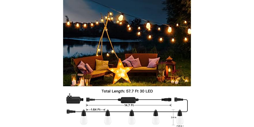 Brightown Smart Outdoor String Lights