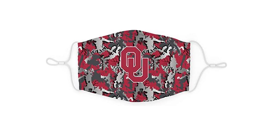 Oklahoma Sooners Digital Print Face Mask