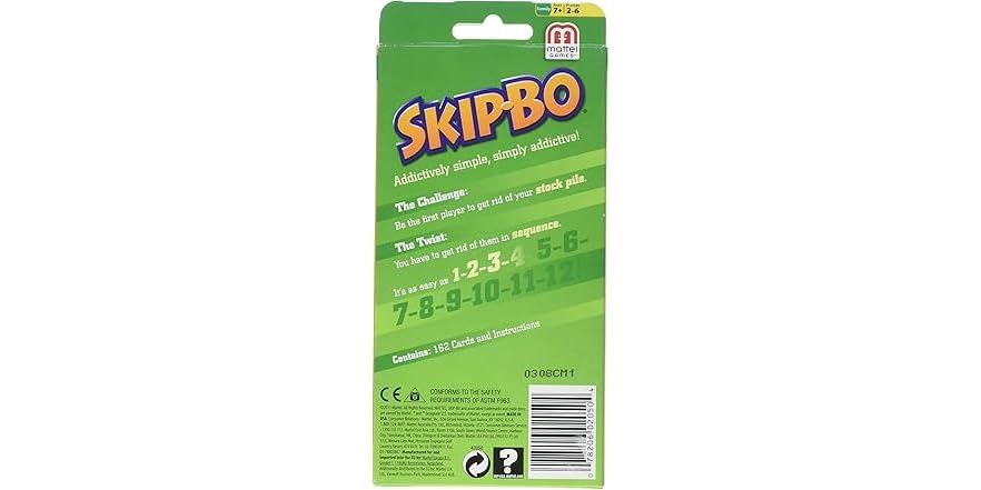 Mattel Games 42050 Skip Bo Card Game