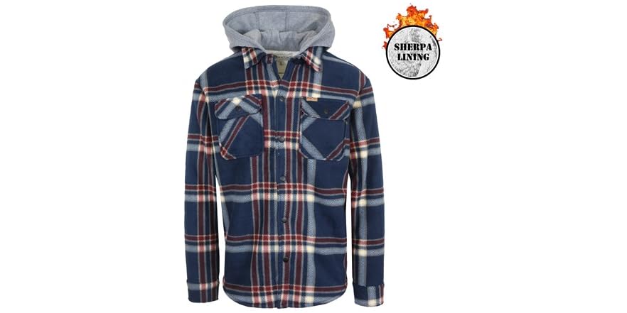 MATIX Men’s Hooded Flannel Shacket