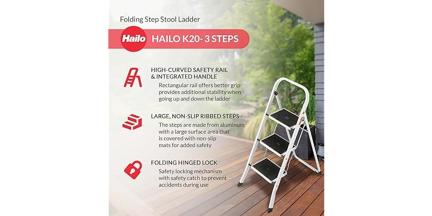 Hailo 3-Step Ladder